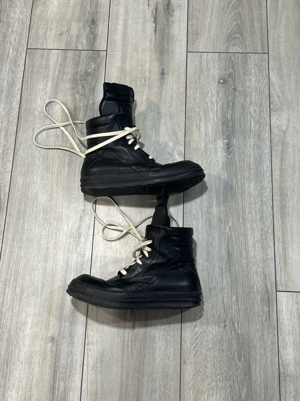 Rick Owens Rick owens all black geobaskets | Grailed