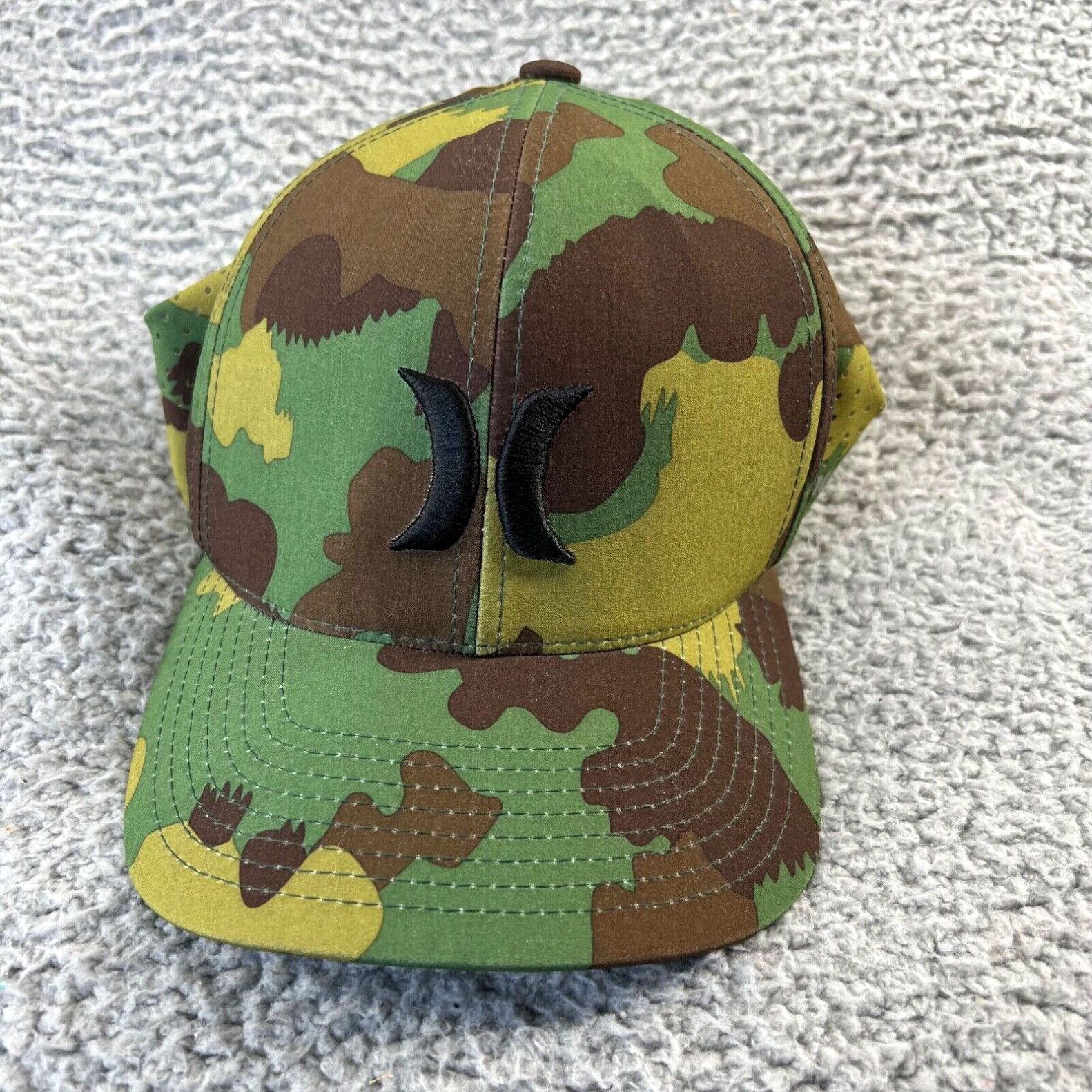 Hurley Hurley Phantom Hat Adult Large XL Green Brown Camo Flex Stretch ...