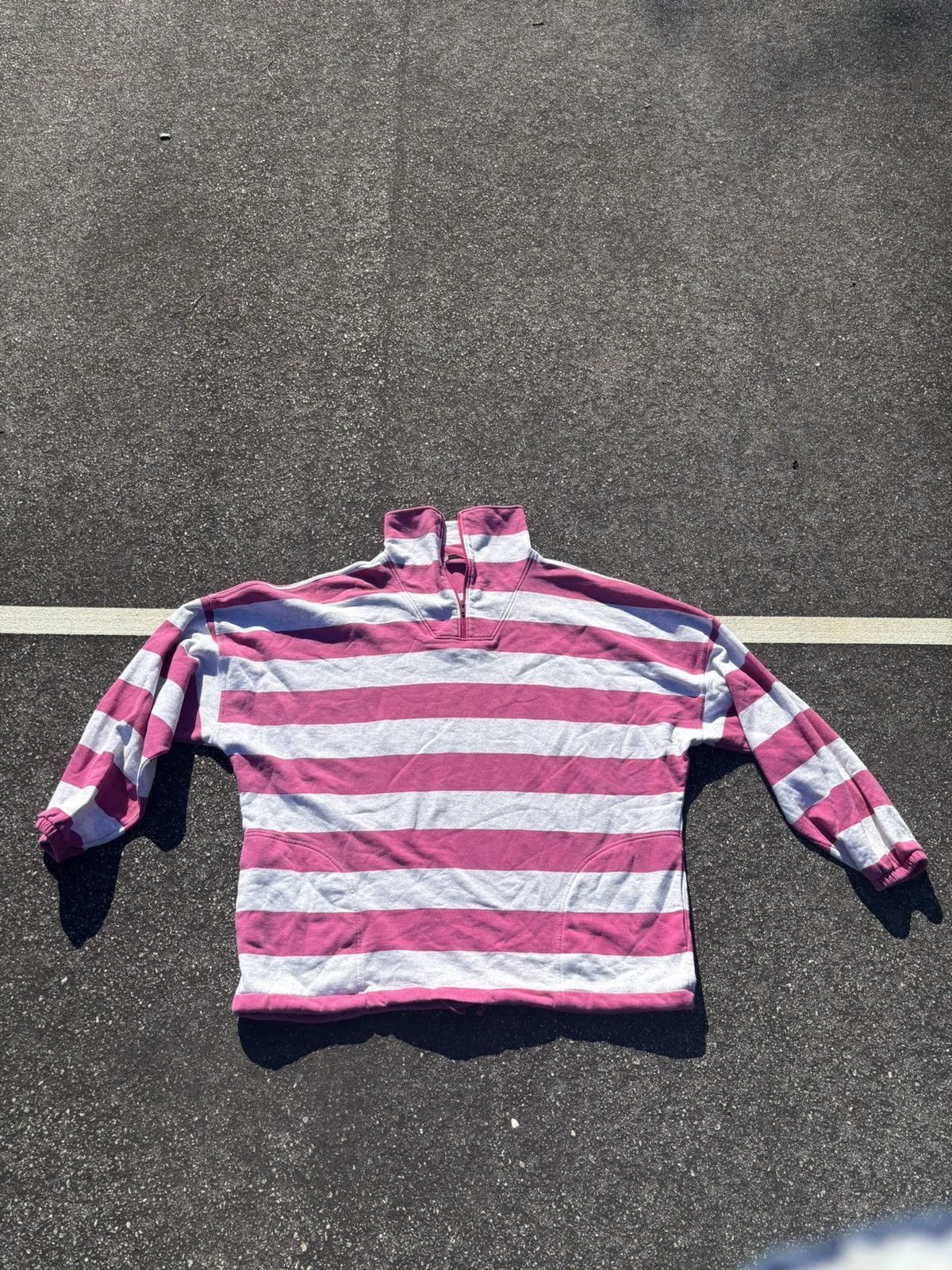 Balenciaga balenciaga pink stripe sweater | Grailed