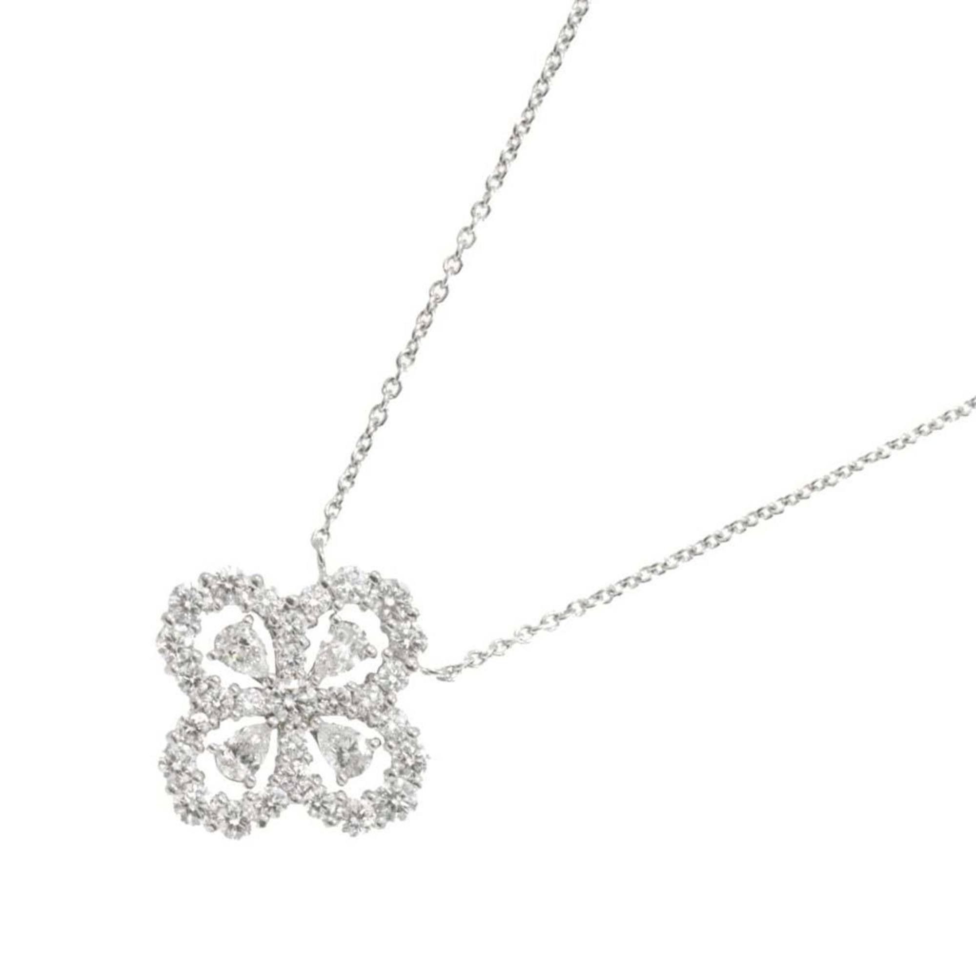 Harry Winston HARRY WINSTON Loop Full Motif SM Diamond Necklace 40cm Pt ...