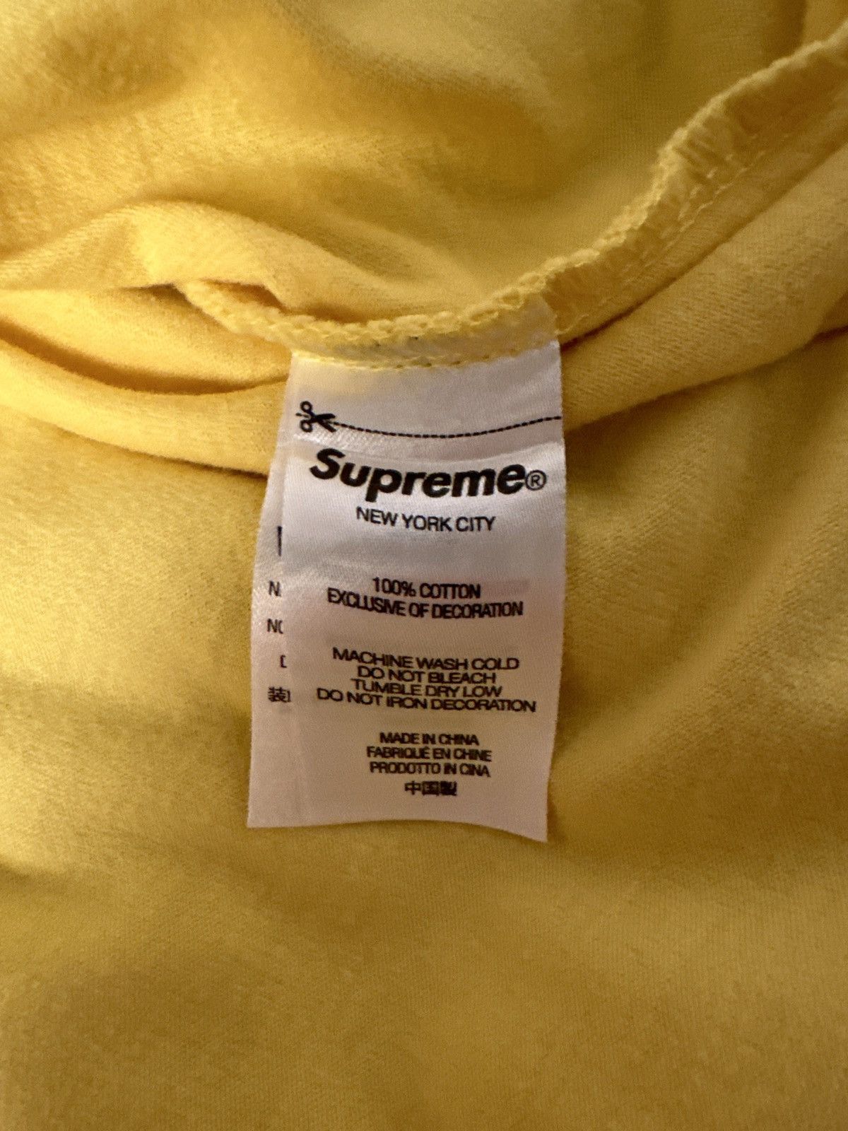 Supreme Yellow small box logo | Grailed