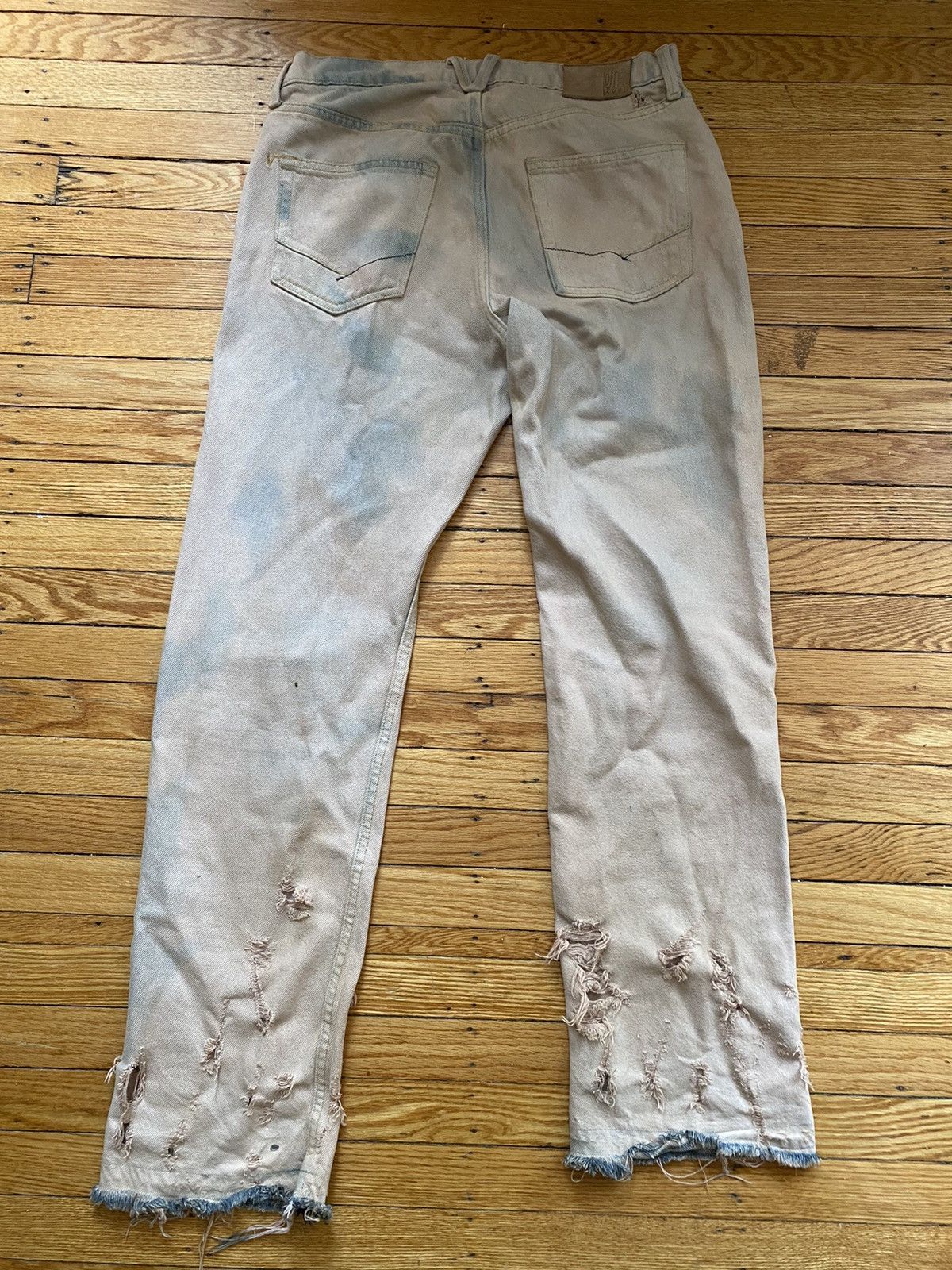 Vans rare vintage distressed vans denim | Grailed