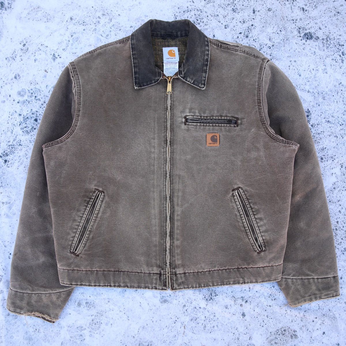 Carhartt × Streetwear × Vintage Vintage Carhartt Faded J97 CHT Chestnut Brown Detroit Jacket ...