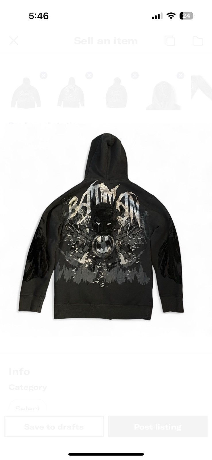 DC Comics Ecko Unlimited x Batman Zip-Up Hoodie Black Rhino Exhibit ...