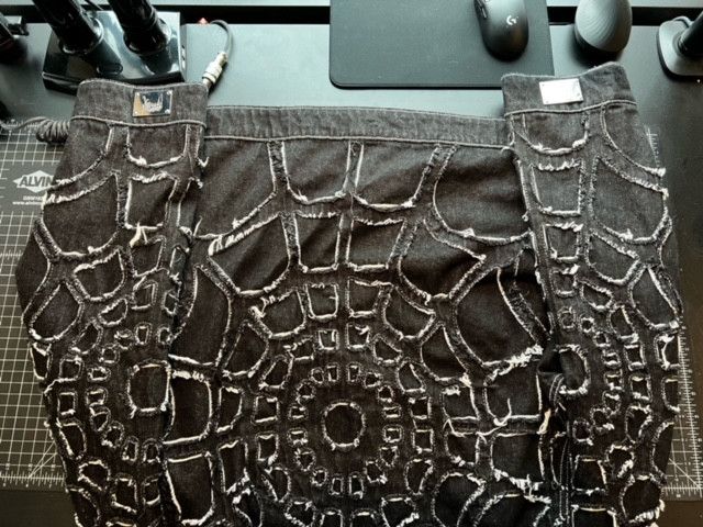 Revenge Revenge Spider Web Denim Jacket Black | Grailed