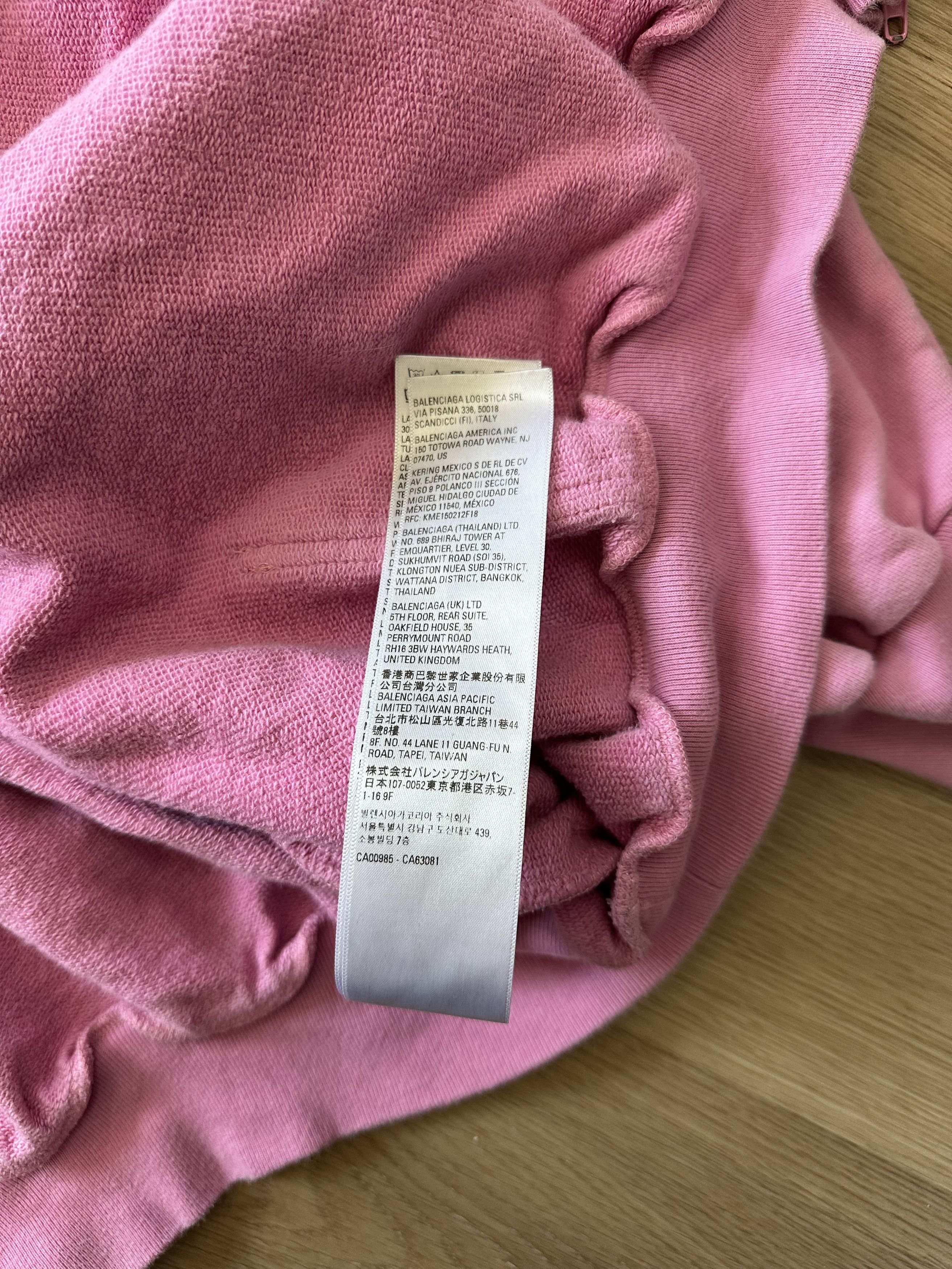 Balenciaga Pink Polo Zip Up | Grailed