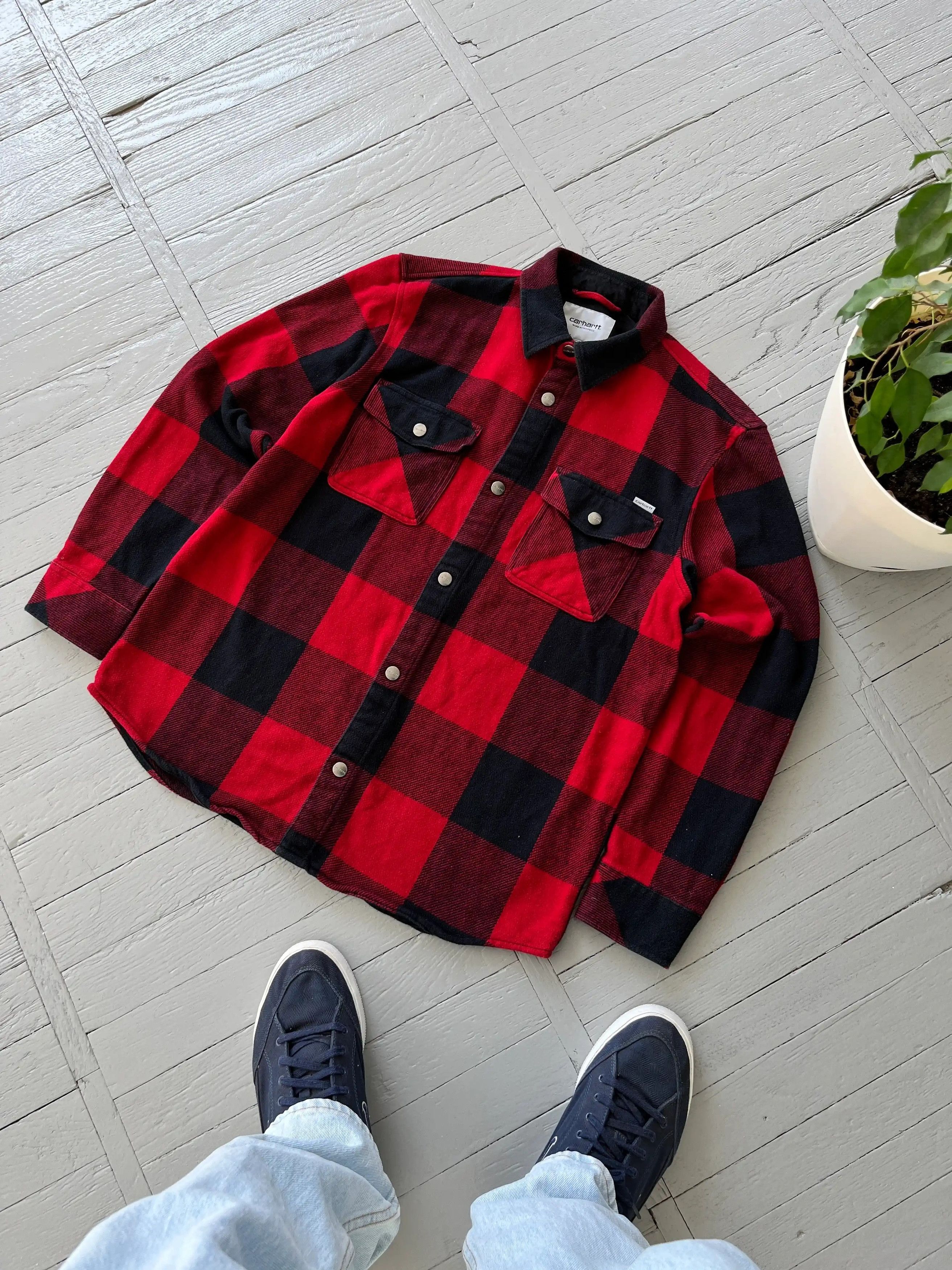 Carhartt × Vintage Carhartt WIP Graham Plaid Flannel Shirt | Grailed