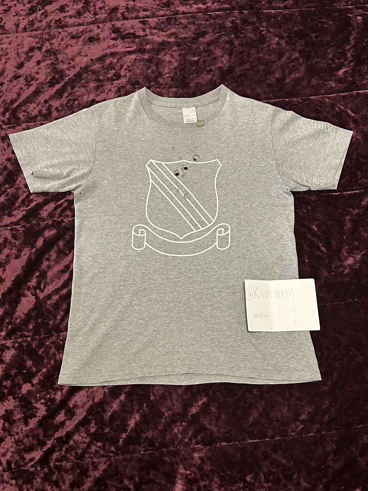 Number (N)ine Number Nine 2001 ‘STANDARDS’ crest tshirt | Grailed