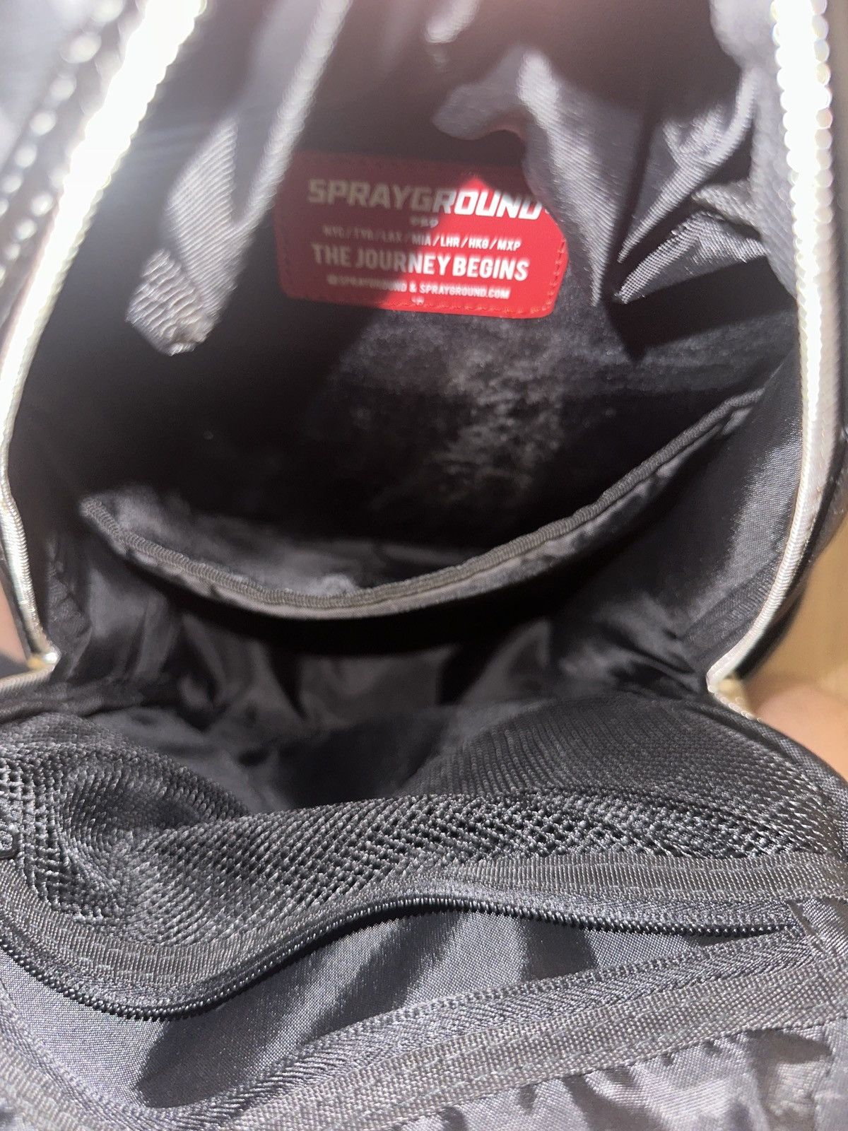 Sprayground Black checkered shark sprayground bag | Grailed