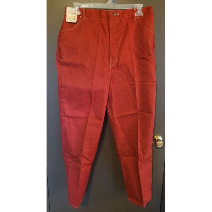 Vintage Lady Maverick Women's Elastic Waist Red Rust Wash Jeans Size ...