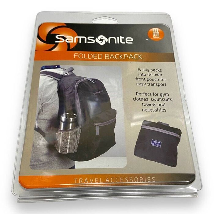 Samsonite Samsonite Multi-Purpose Folded Backpack Black New Foldable ...