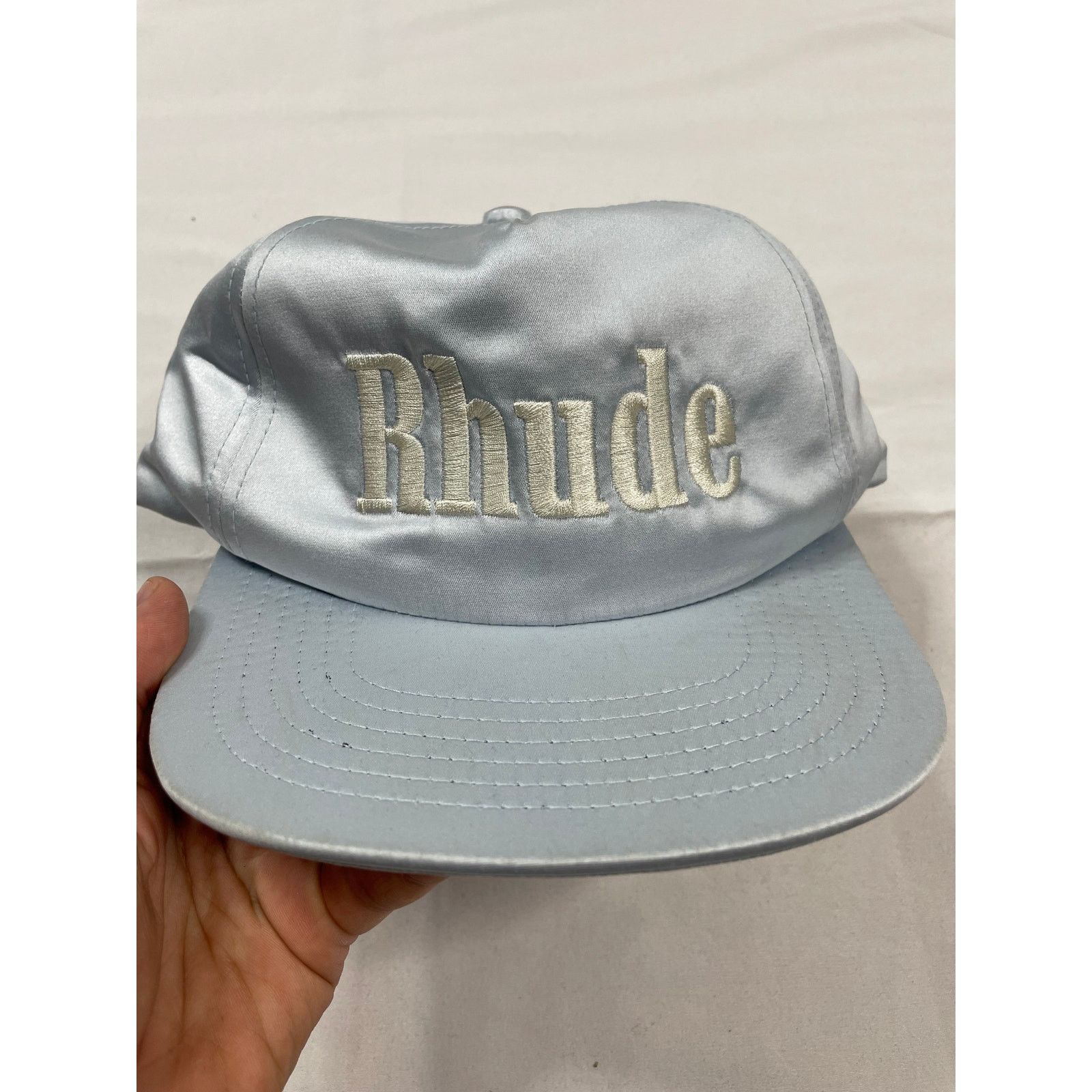 Rhude Rhude Satin Cap Baby Blue size:OS New | Grailed