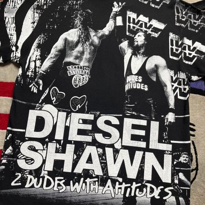 Wwf Shawn Michaels Big Daddy Diesel 2 Dudes With Attitudes Tee | Grailed