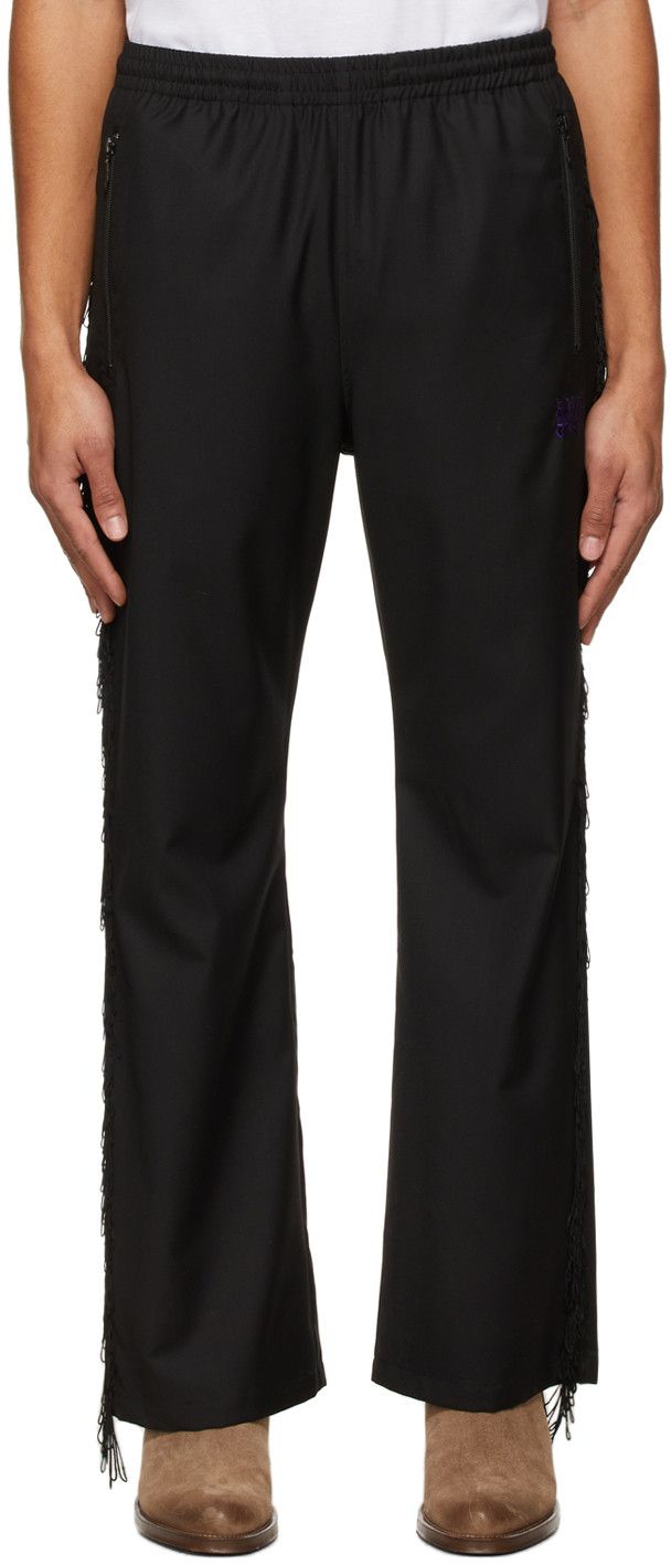 Needles Black Fringe Boot-Cut Track Sweatpants | Grailed