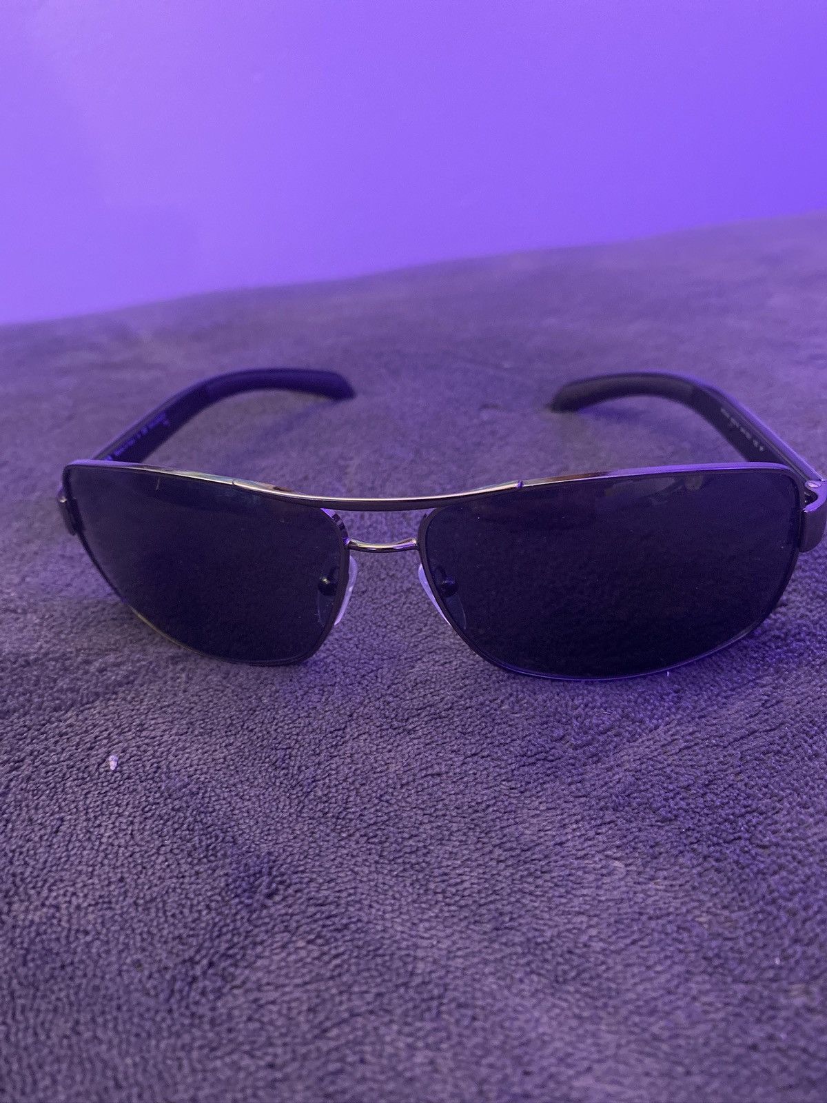 Prada × Streetwear × Vintage Black Prada Sunglasses Grailed
