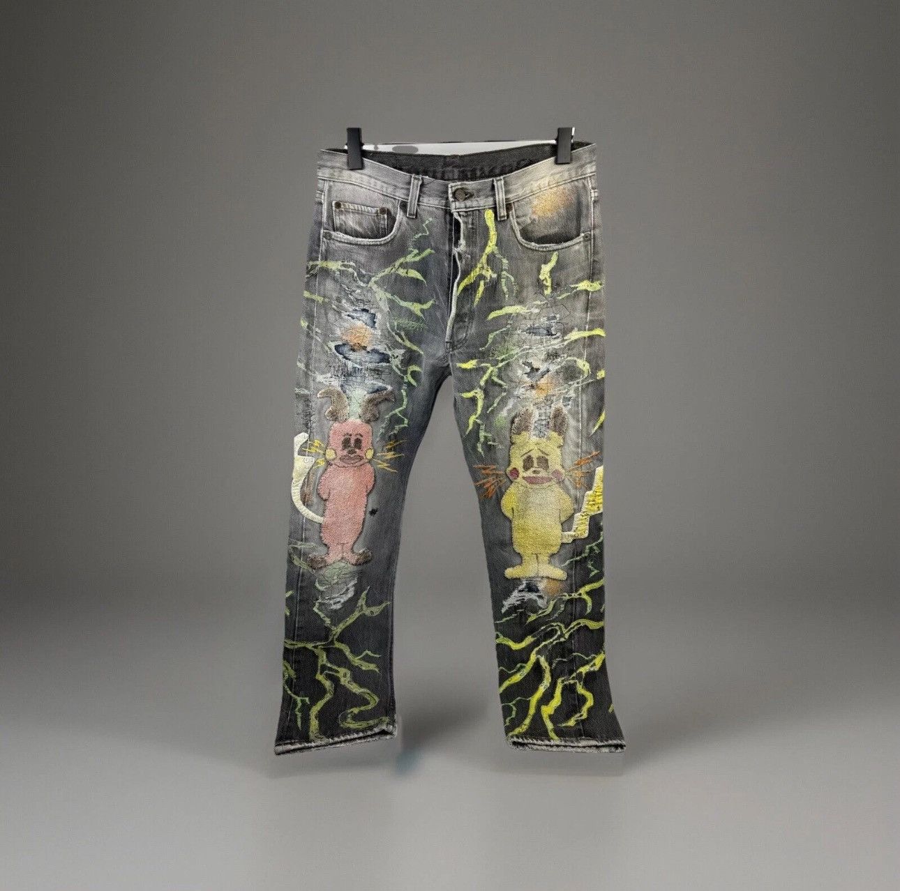 Proleta Re Art X ERI MEME HAND MADE GLITCH TOON POKEMON RYDEEN JEANS 1/ ...