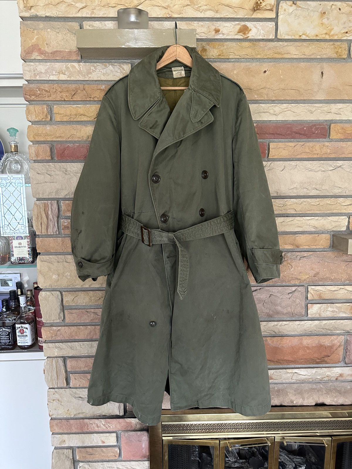 Streetwear × Vintage 1946 US Army OD-7 Field Overcoat Trench Coat | Grailed