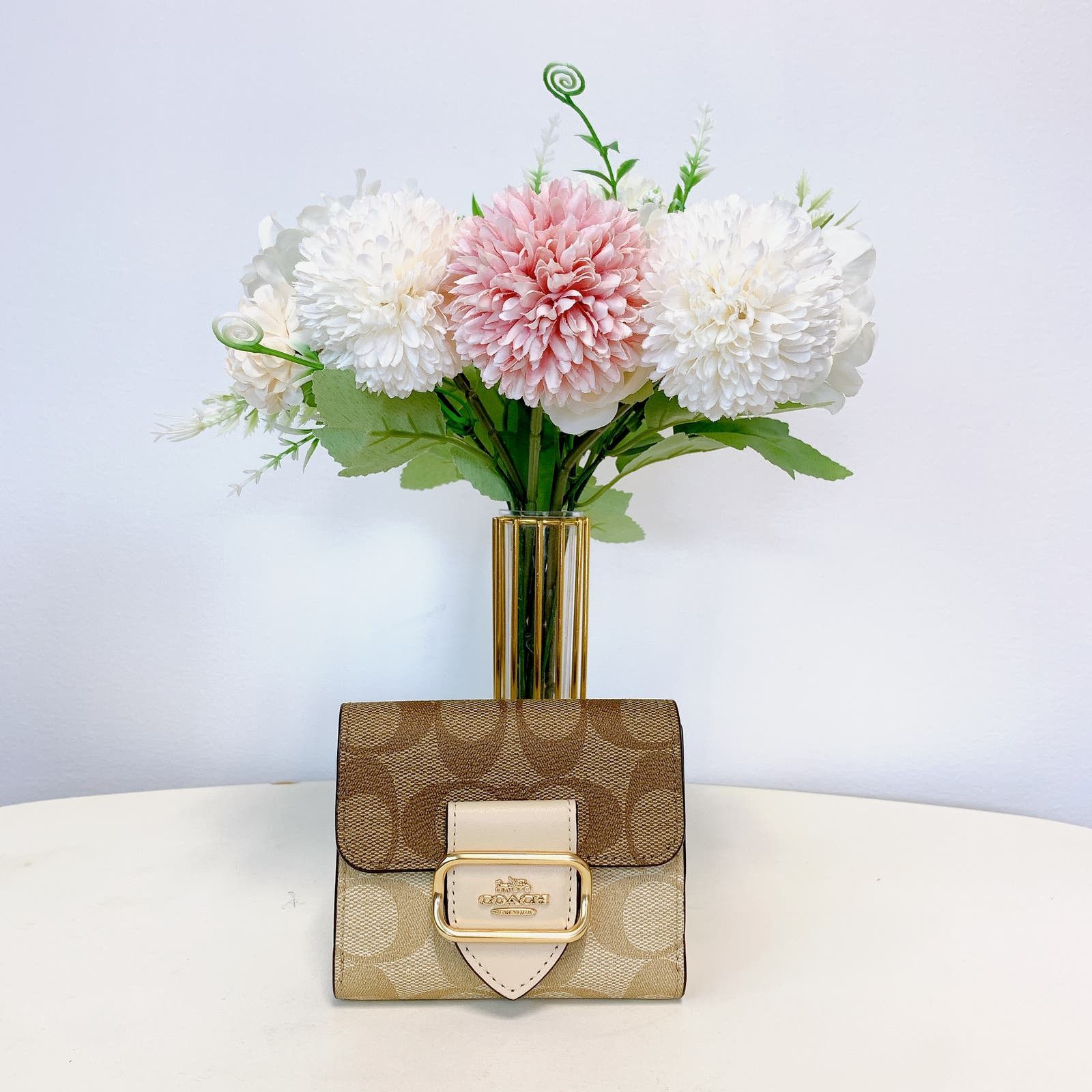 Coach Coach CH387 Small Morgan Wallet In Light Khaki Ivory Multi | Grailed