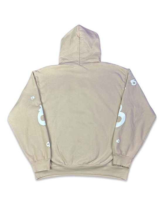 Designer SP5DER Sand Beluga Star Puff Tan Hoodie Spider Worldwide | Grailed