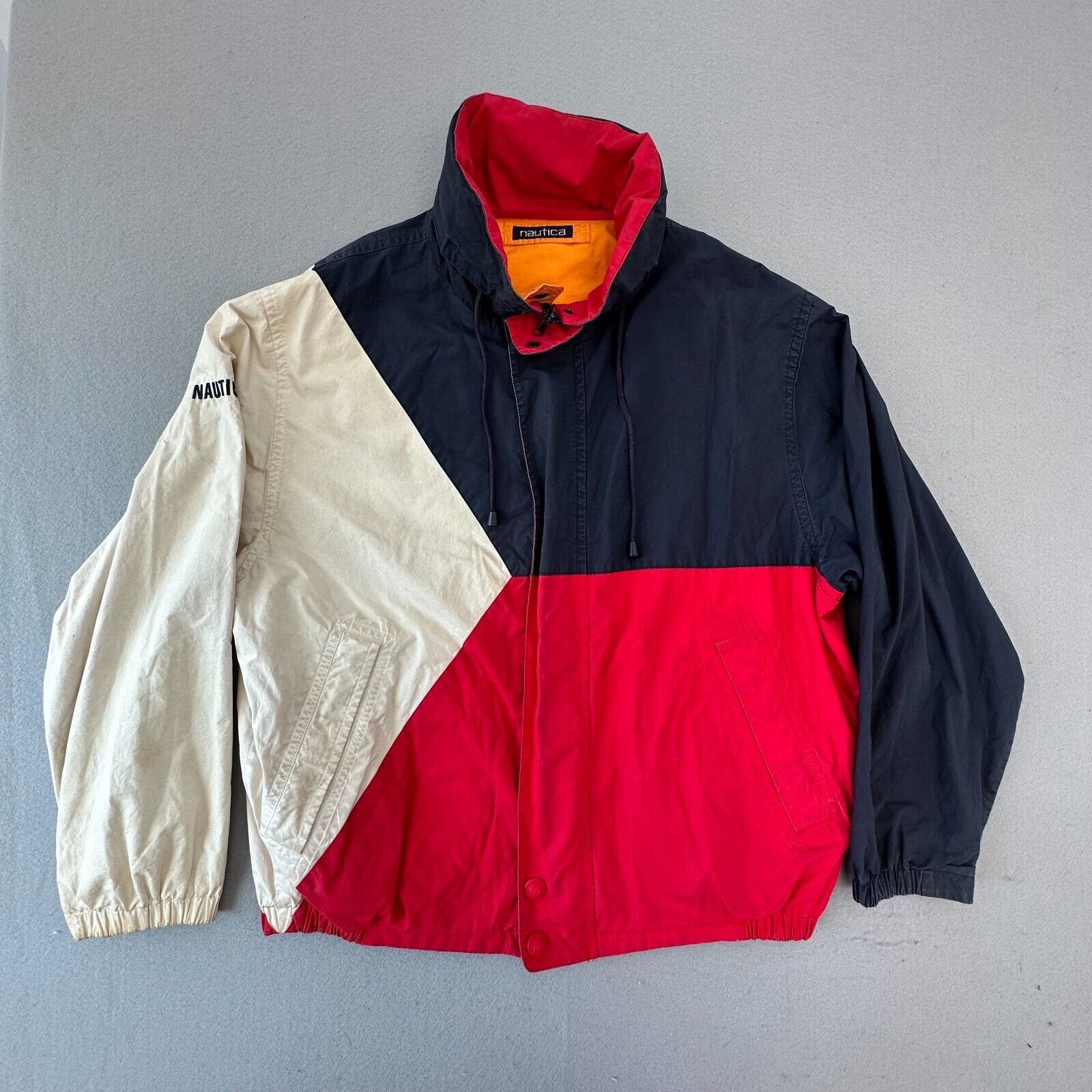 Nautica VINTAGE Nautica Jacket Adult Extra Large Reversible Colorblock ...