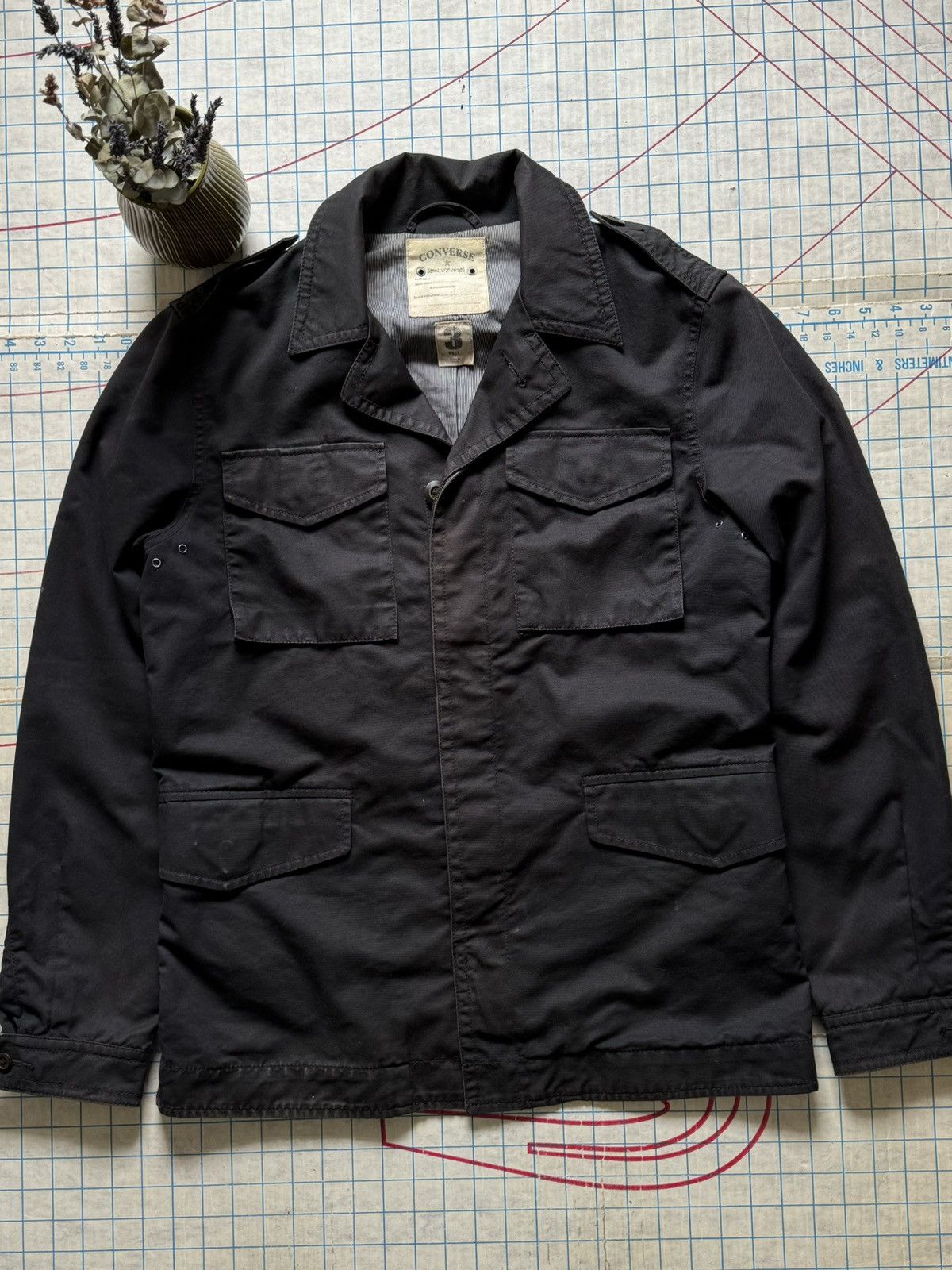 Converse John Varvatos x Converse Faded Black Field Jacket Large | Grailed