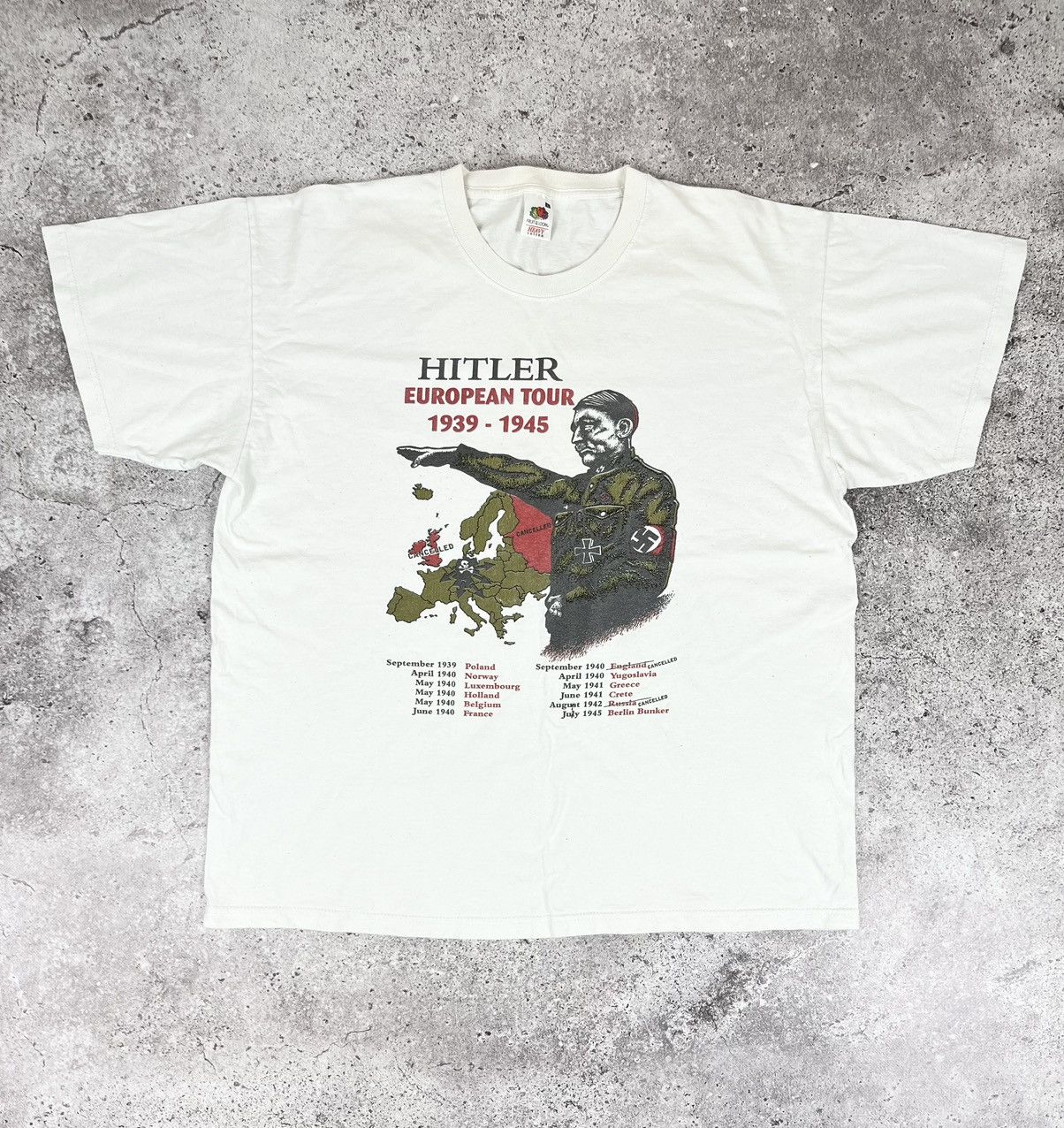 Vintage Rare Adolf Hitler Vintage European Tour 39-45 T Shirt | Grailed