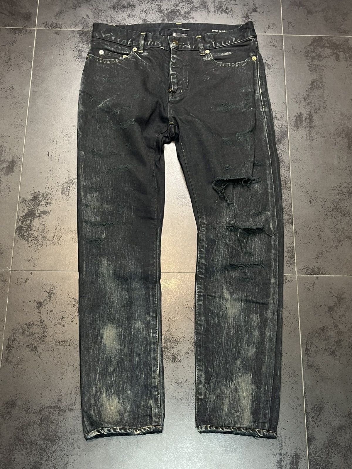 Saint Laurent Paris Saint laurent paris 2016 oil spill crash denim ...