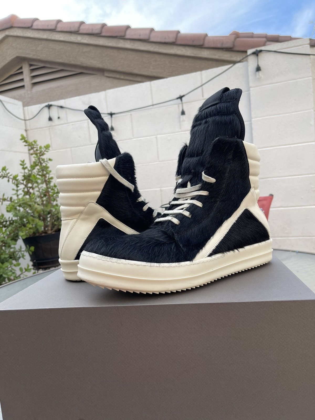 Rick Owens Rick Owens Fur Geobasket | Grailed
