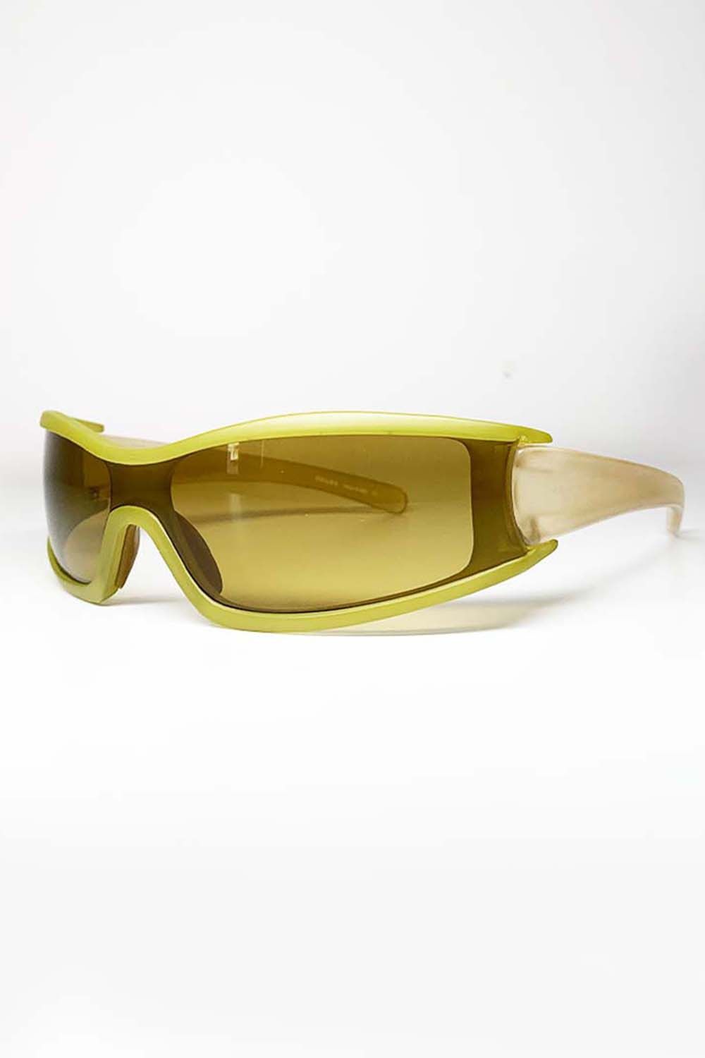 Prada Prada Ss 2000 Wrap Around Lime And Beige Sunglasses Grailed