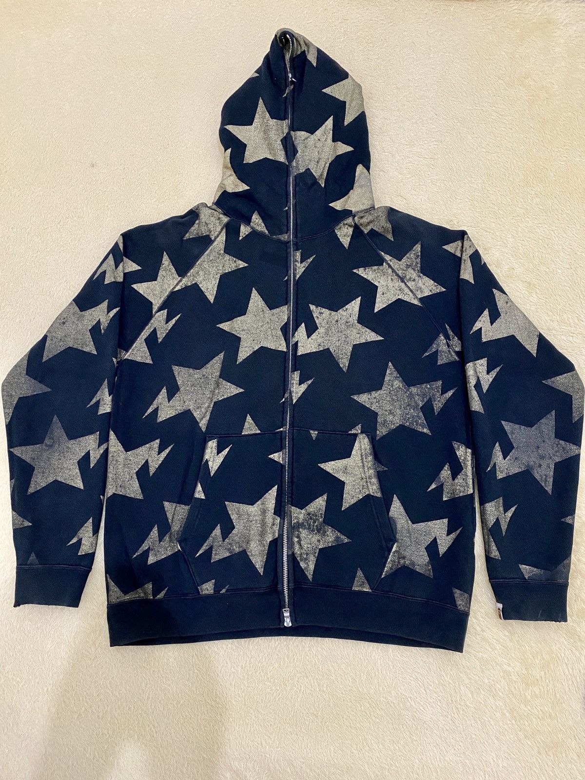 Bape Sta Pattern Full Zip Hoodie | Grailed