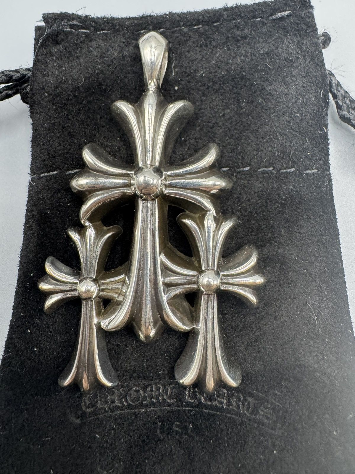 Chrome Hearts Chrome Hearts triple cross pendant | Grailed
