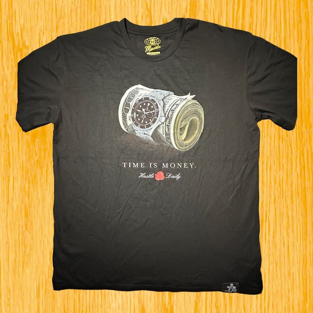 Streetwear Time Is Money Rubber Band Racks HipHop Designer Streetwear T ...