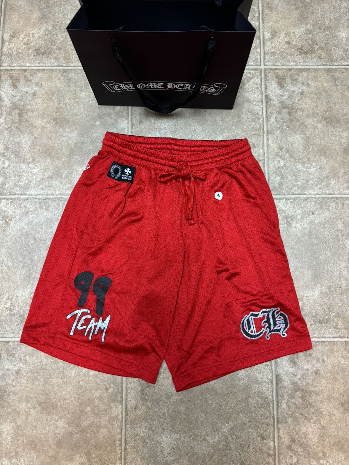 Chrome Hearts Chrome Hearts Matty Boy Red Mesh Shorts | Grailed