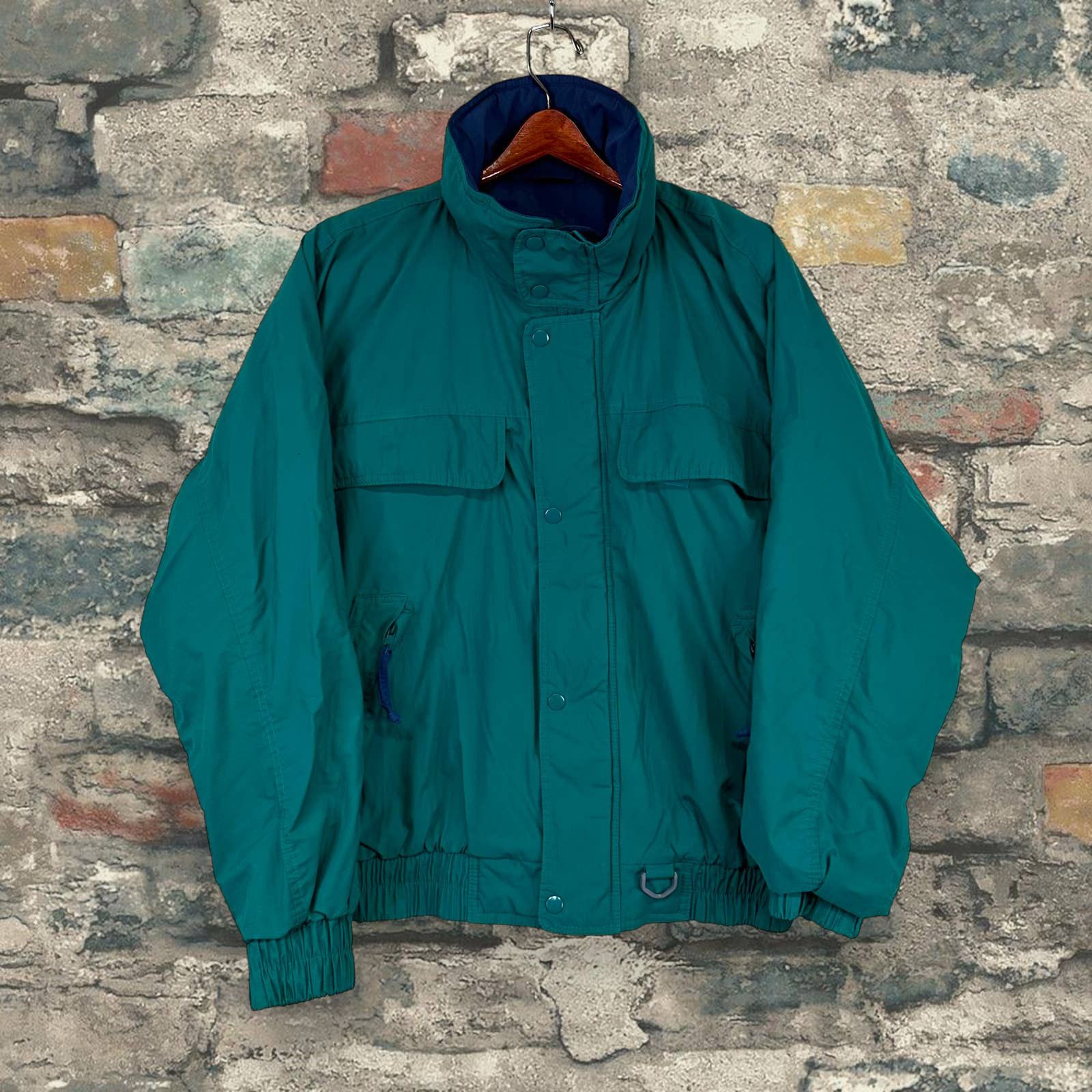 Japanese Brand × Streetwear × Vintage Vintage Puffer Jacket Teal Blue ...