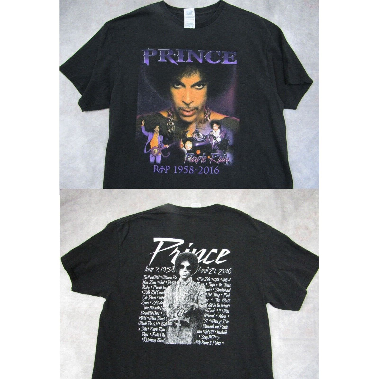 Delta 2016 Prince RIP Memorial Purple Rain T Shirt Tee Men's Large ...