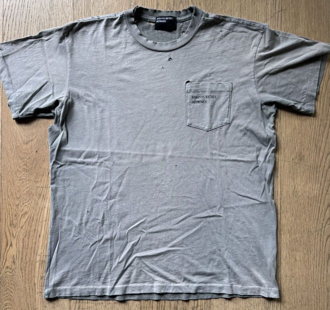 Enfants Riches Deprimes ERD TRASHED LOGO POCKET TEE | Grailed