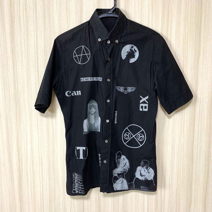 Raf Simons SS03 Consumed Cell Graphic Button Up Shirt | Grailed