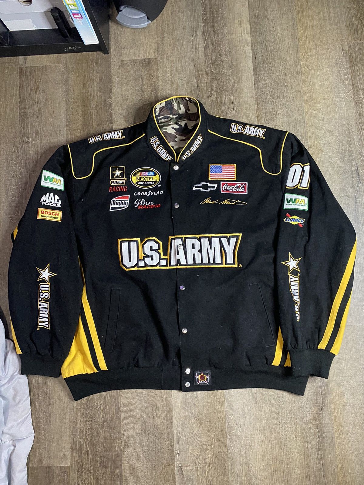 NASCAR × Vintage XXXL- US Army JH Design Nascar Jacket Reversible | Grailed