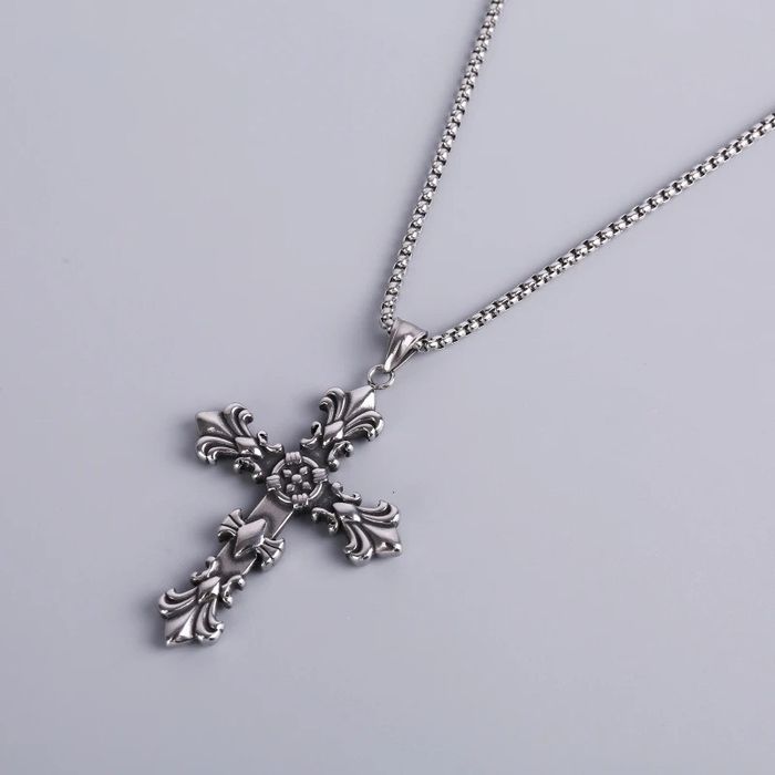 Cuban Link Chain Cross Pendant Necklace | Grailed