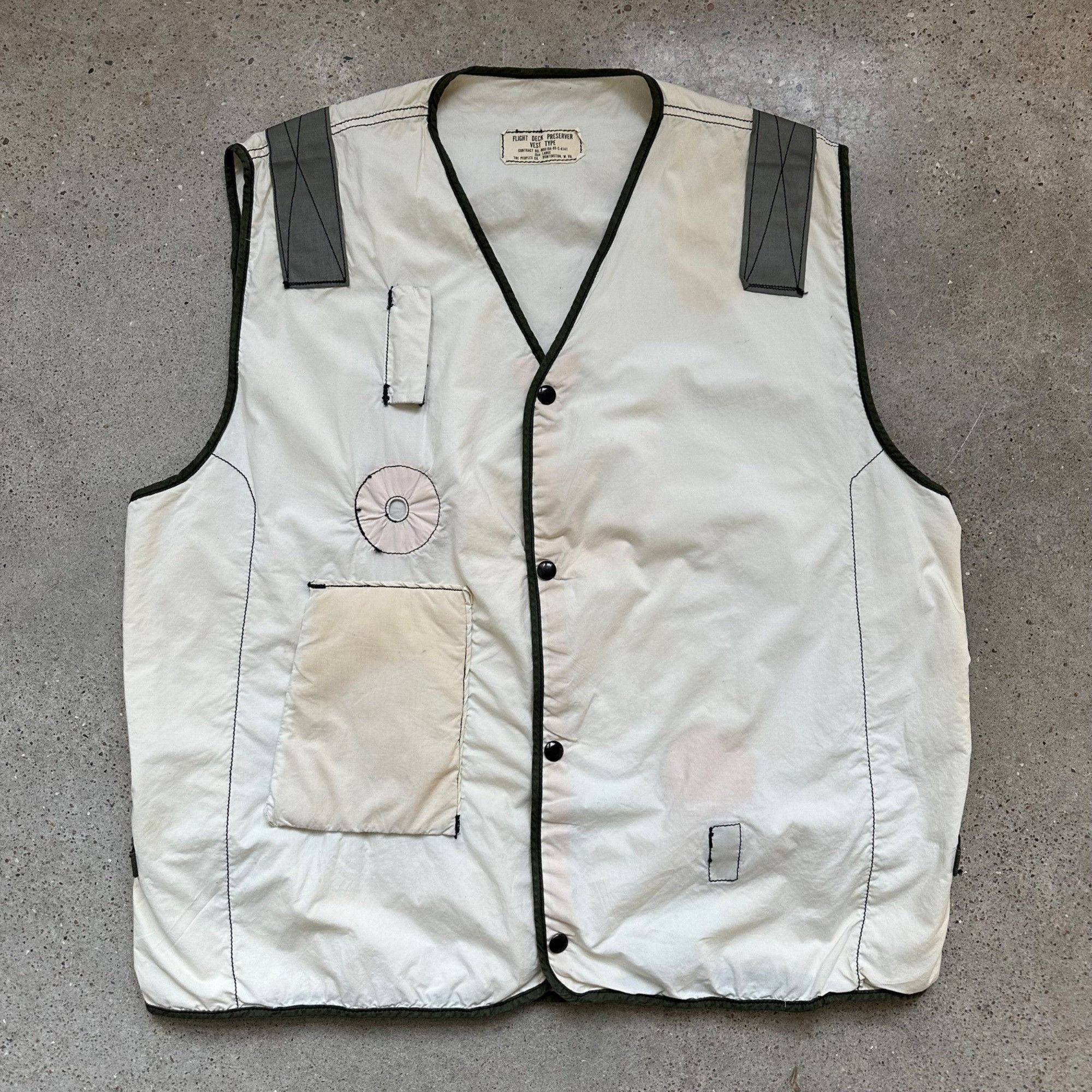 Vintage Vintage 1969 Flight Deck Preserver Vest Type Military Jacket ...