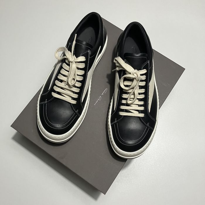 Rick Owens RICK OWENS SS24 LIDO Vintage Sneaks Calf Leather Velour Vans ...