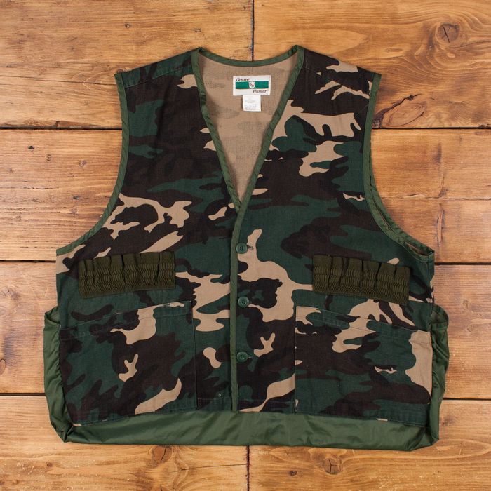 Hunter Vintage Game Hunter Hunting Gilet XL Army Camo Shooting Vest ...