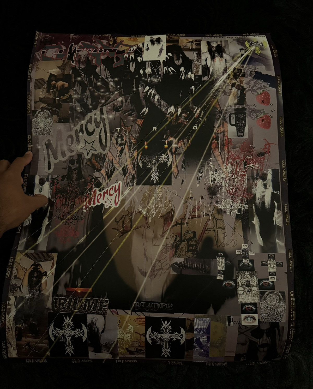 Drain Gang Bladee Cold Vision Poster | Grailed