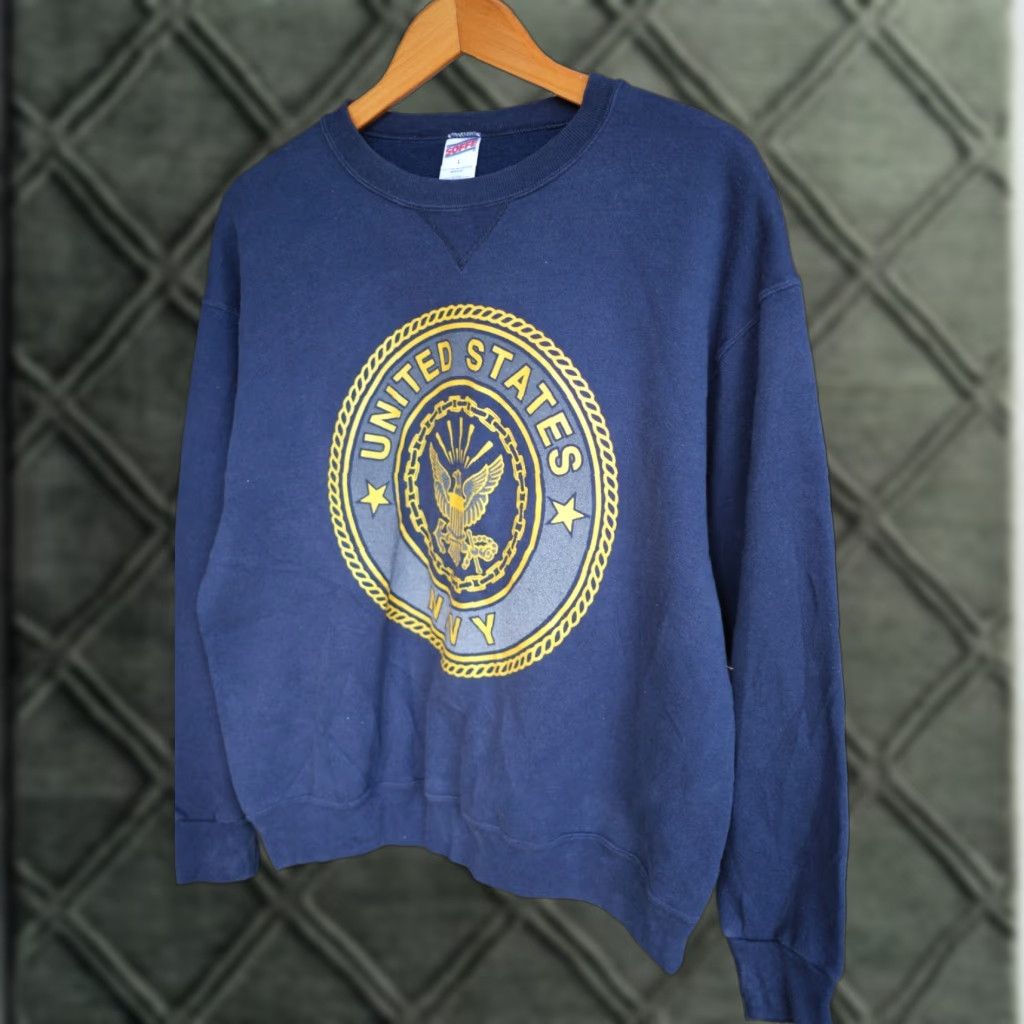 Soffe VINTAGE Soffe Sweatshirt Shirt Mens L Navy 1989 80s 90s USA ...