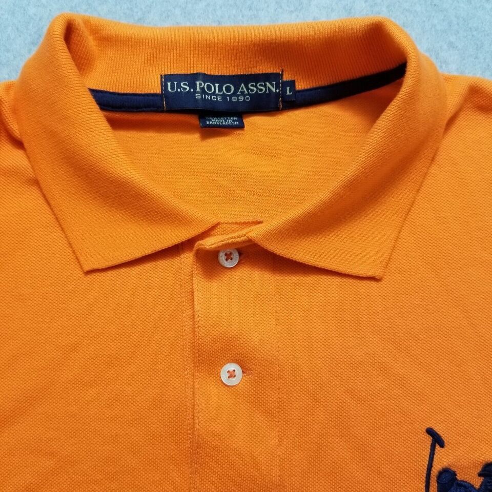 Us Polo Assn Us Polo Assn Shirt Mens Large Embroidered Logo Short 3277