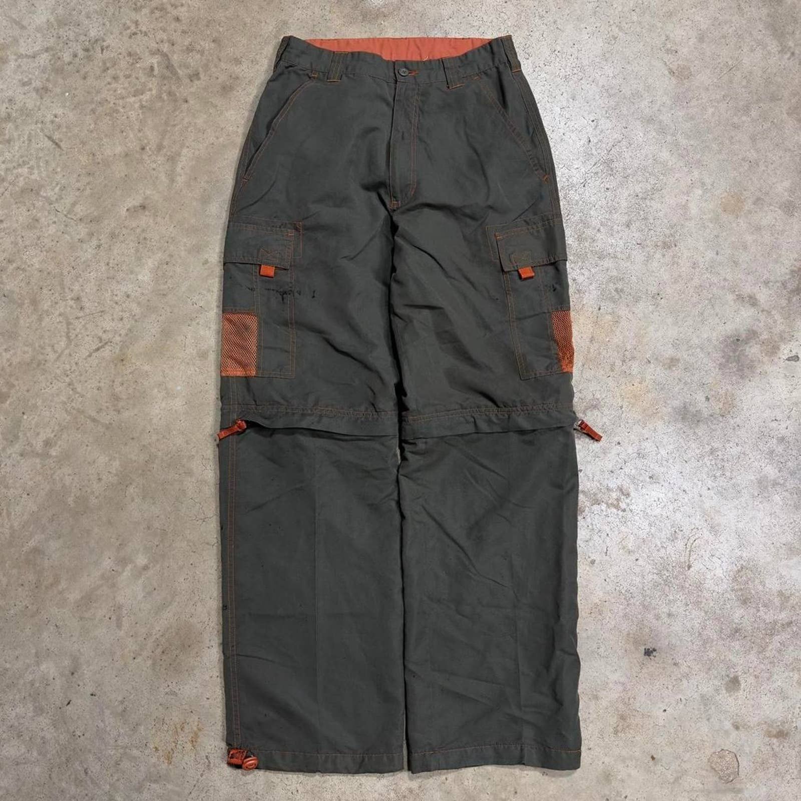 Streetwear Y2K Utility Green Light Shell Convertible Cargo Pants | Grailed