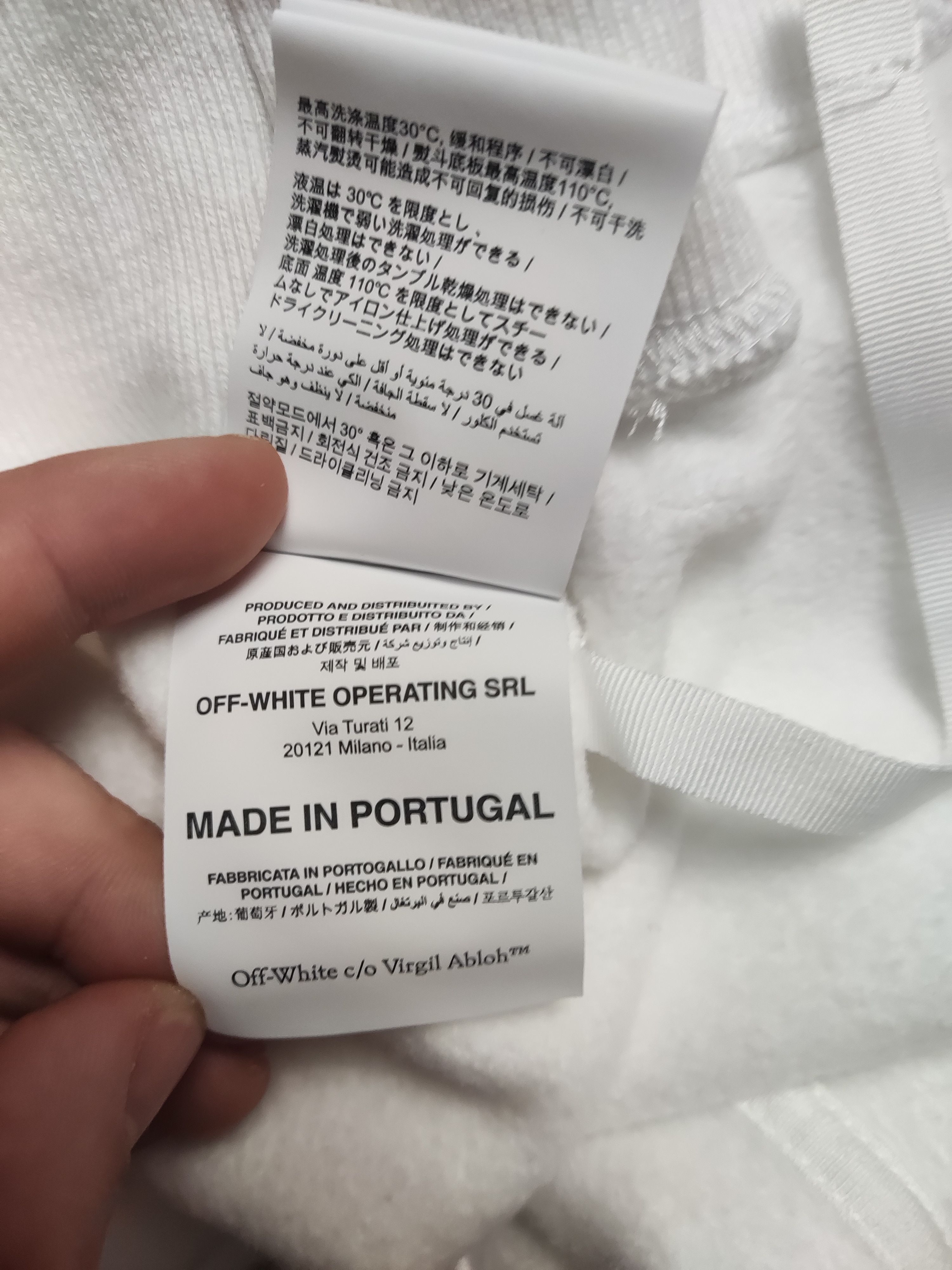 Off-White Off white Helvetica oversized hoodie diag arrow print stripe ...