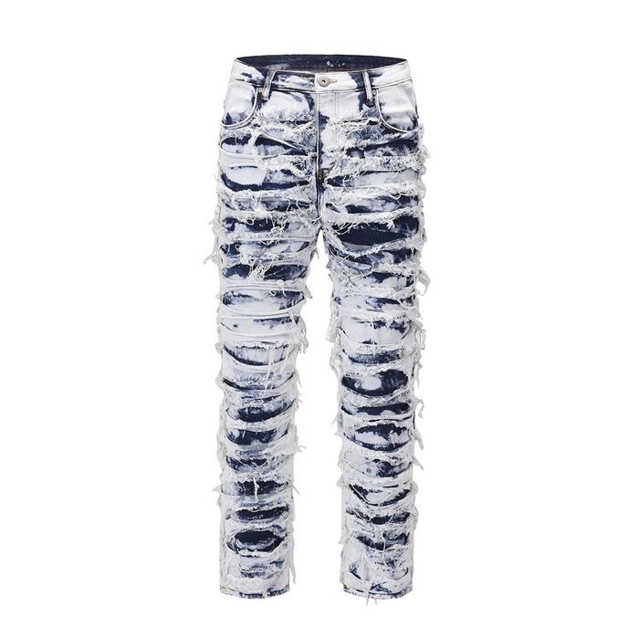 Streetwear Opium Distressed Baggy Stack Jeans | Grailed