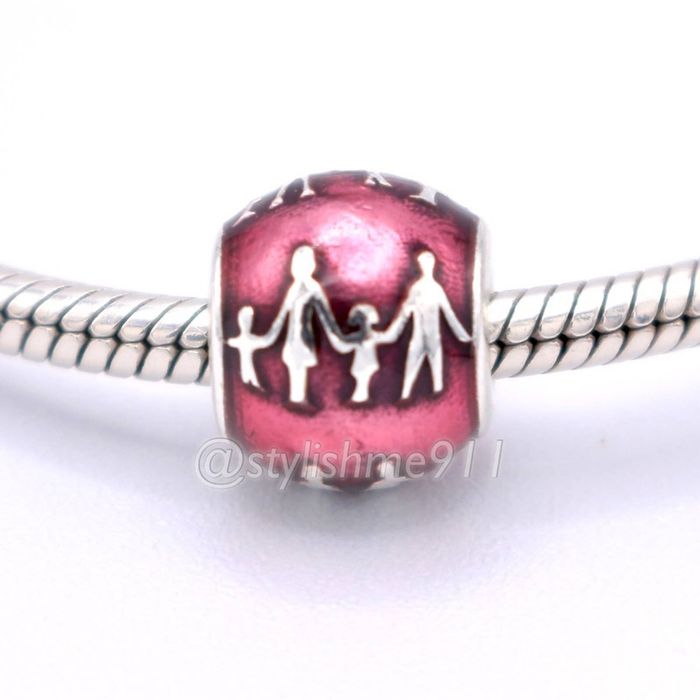 pandora PANDORA Family Silhouettes Charm with Violet Enamel | Grailed
