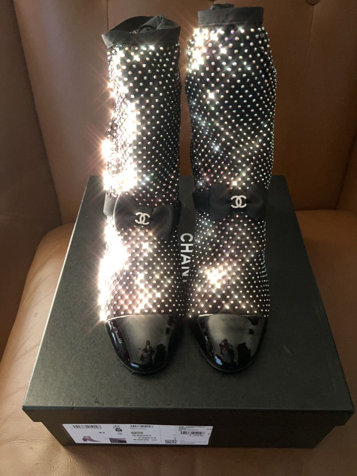 Chanel Chanel Spring Summer 23 Sparkle Mesh Boot/Mary Jane NWT! | Grailed